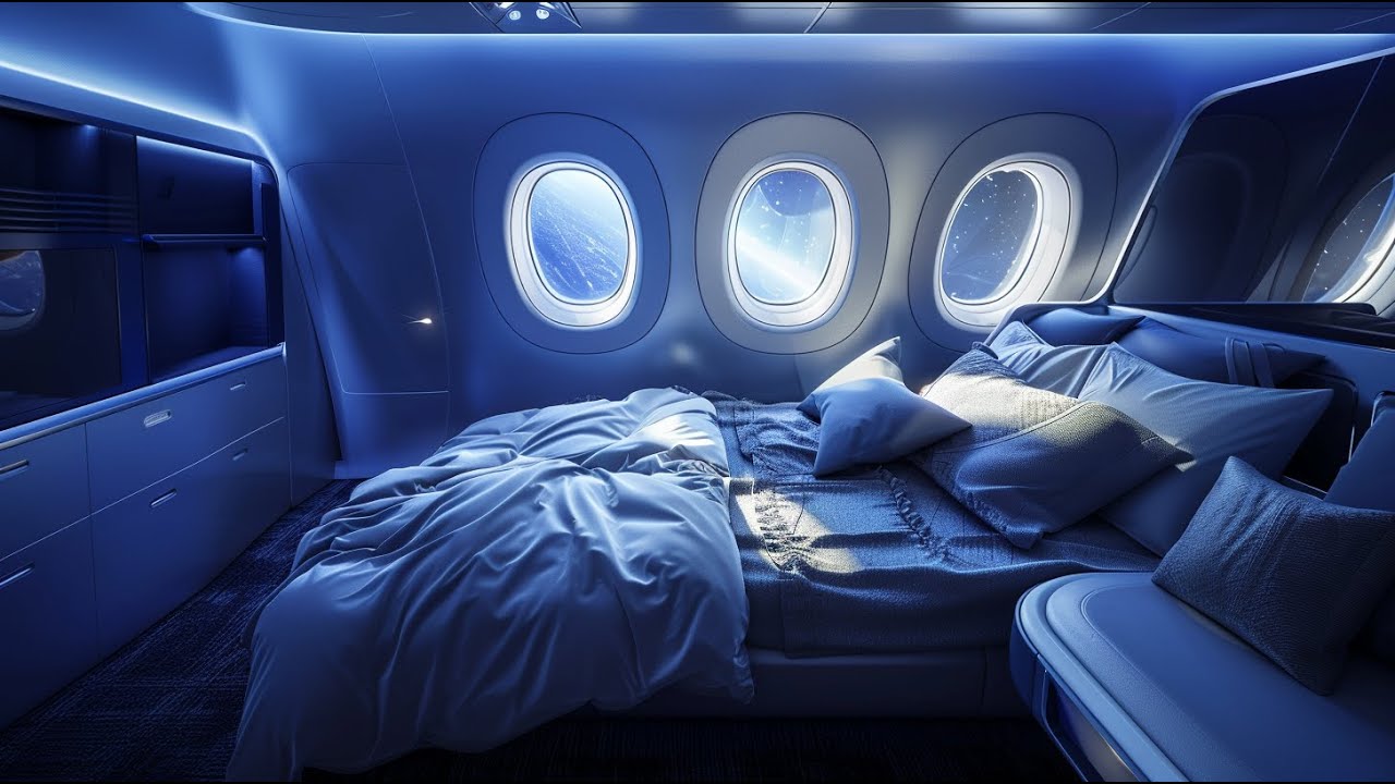 Soothing Airplane Cabin Sounds with Brown Noise: Perfect for Stress ...