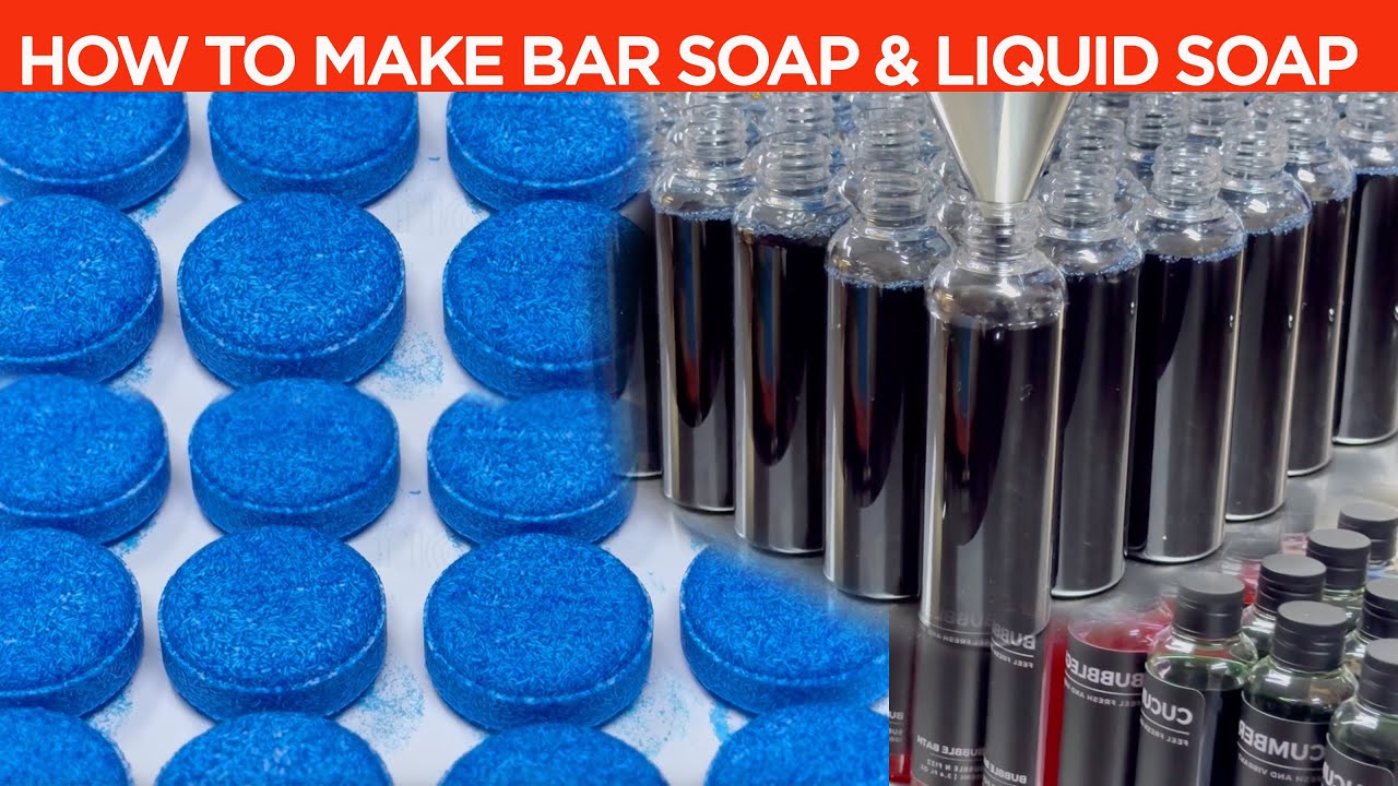 BAR SOAP & LIQUID SOAPS (How To make) BUSINESS IDEAS - YouTube