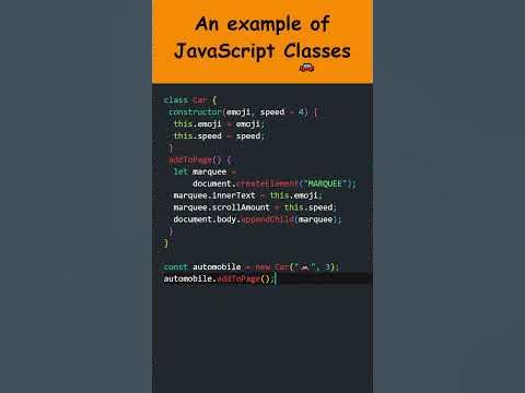 JavaScript Shorts · An Example Of Classes - YouTube