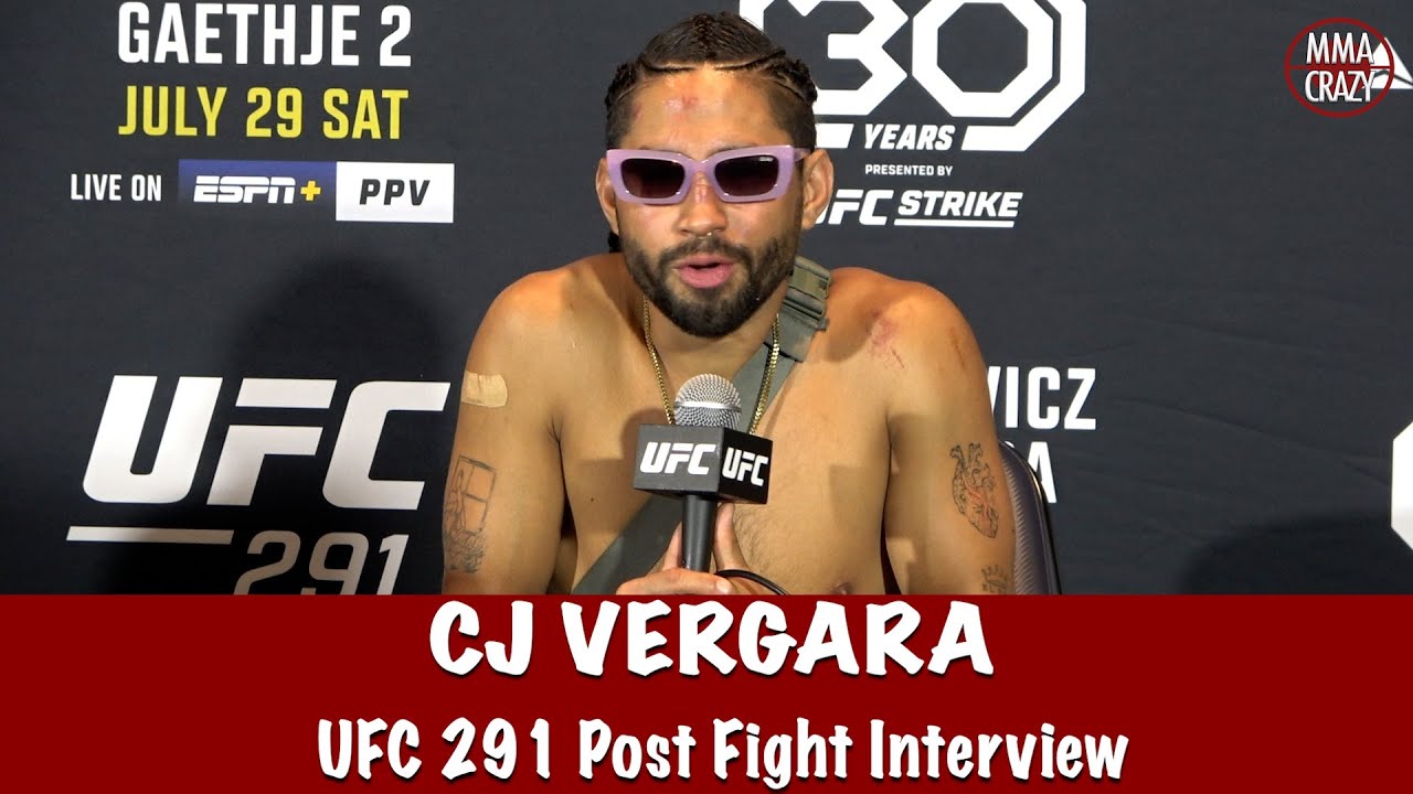 CJ Vergara wears sunglasses cause of eye poke & lying to referee at UFC ...