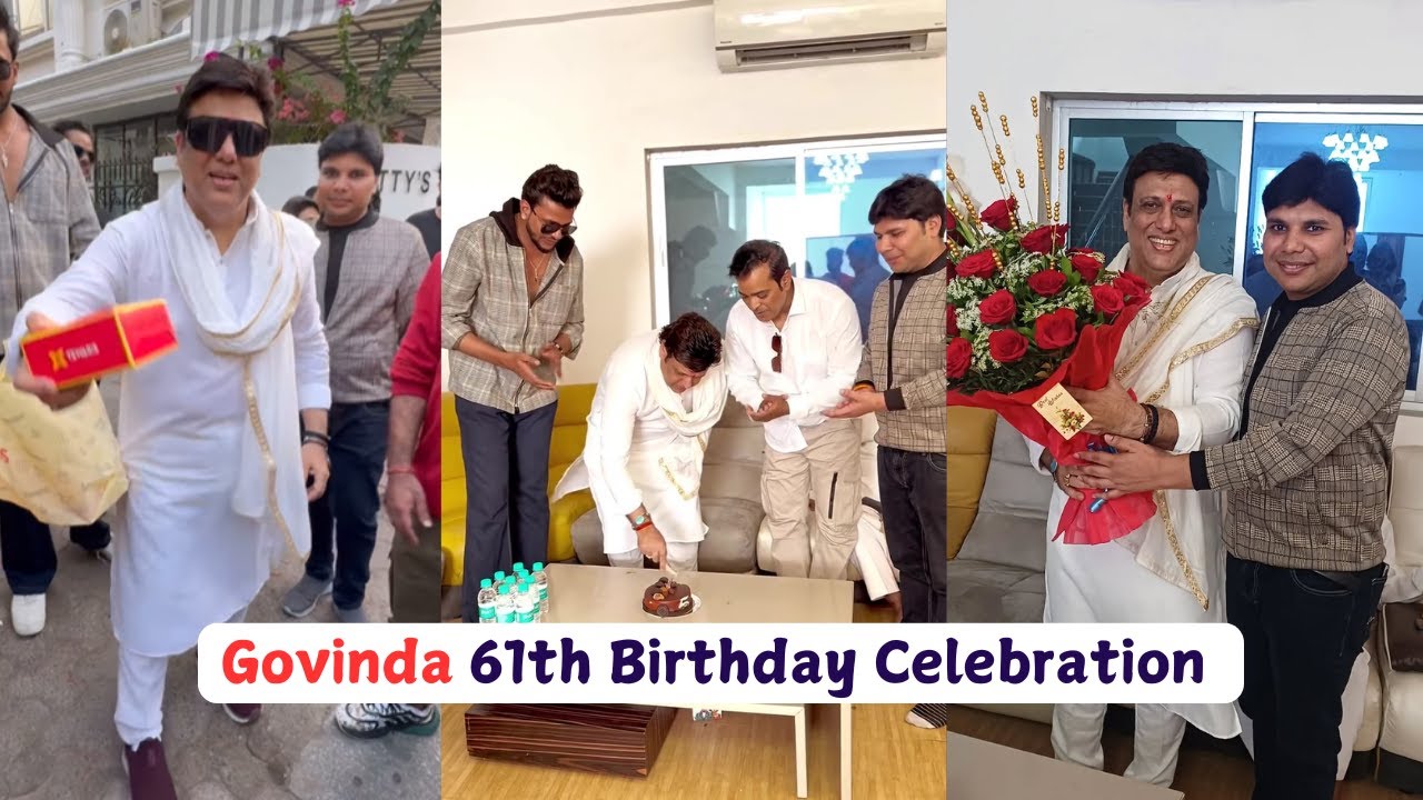 Govinda celebrates his 61th Birthday with fans, distributed sweets to ...