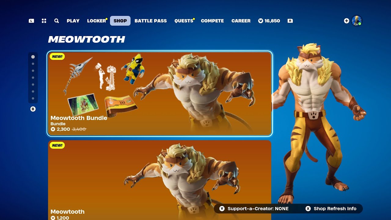 FORTNITE MEOWTOOTH BUNDLE - YouTube