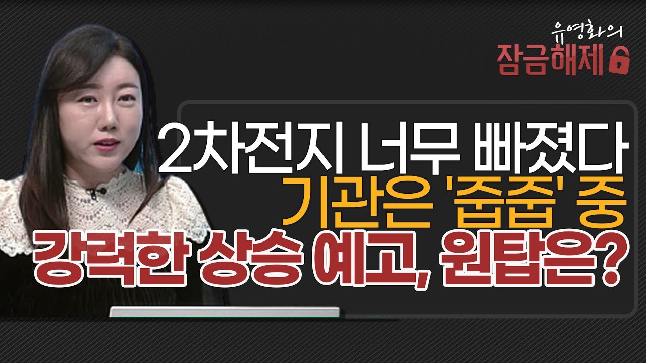 유영화의 잠금해제 2차전지 너무 빠졌다 기관은 줍줍 중 강력한 상승 예고 원탑은 머니투데이방송 증시 증권