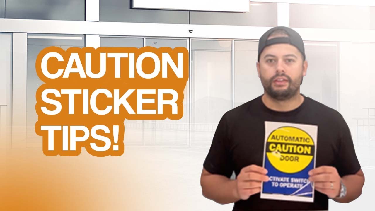 A Caution Automatic Door Sticker | Quick & Easy Guide - YouTube