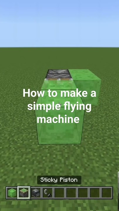 How to make a simple flying machine #minecraft - YouTube