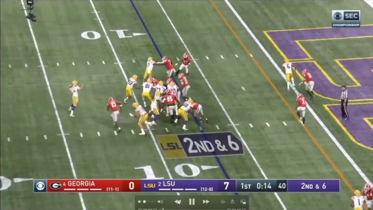 LSU Crosser Corner For Six Vs Georgia - YouTube