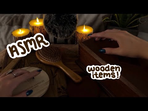 ASMR Wooden Items! Tapping & Scratching, No Talking ᵕ̈ - YouTube