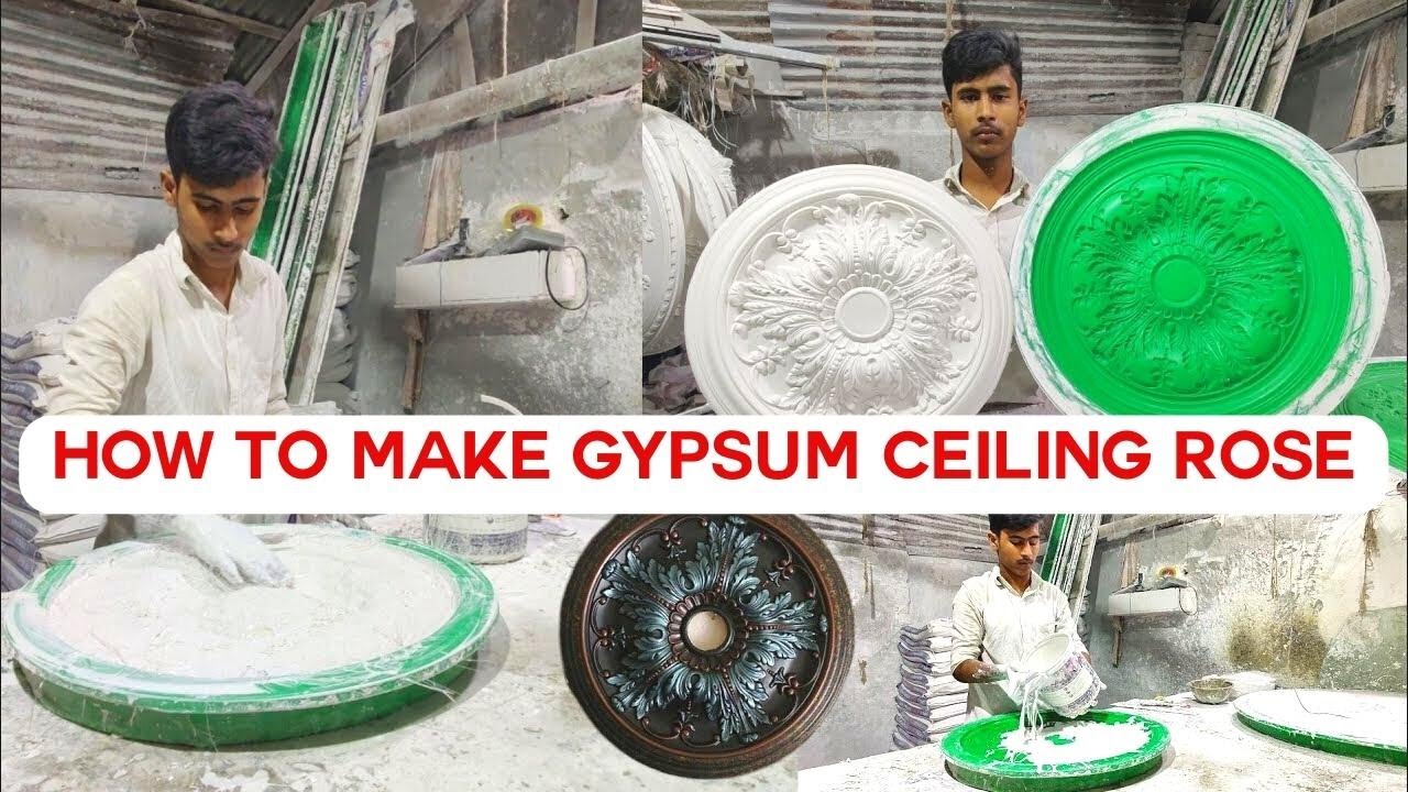 How to make Gypsum Ceiling Rose Design| Nova Gypsum Decoration ...