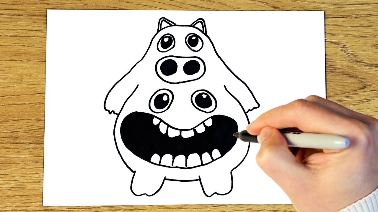 How to draw Chef Pigster | Garten of Banban 3 drawing tutorials - YouTube