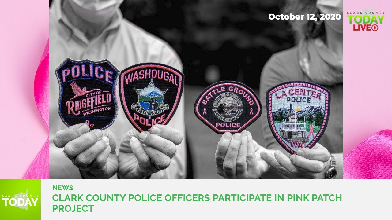 Clark County police officers participate in Pink Patch Project - YouTube