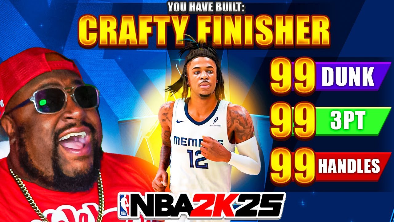 CRAFTY FINISHER BUILD IS THE SECRET TO 99 DRIVING DUNKS ON NBA 2K25 ...