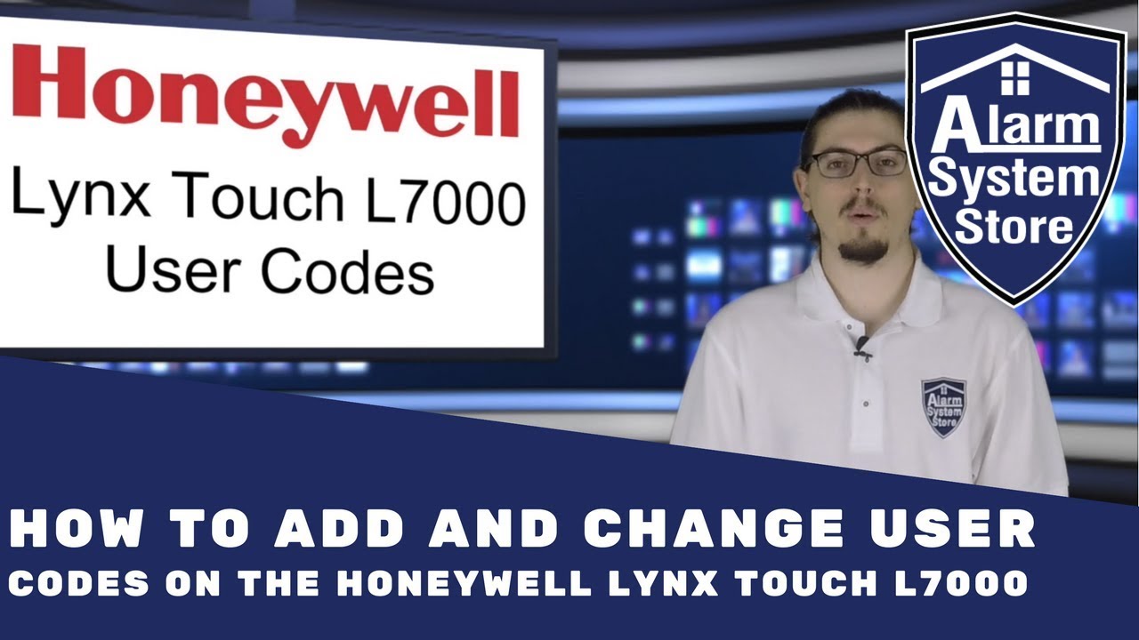 How to add and change user codes on the Honeywell Lynx Touch L7000 - YouTube