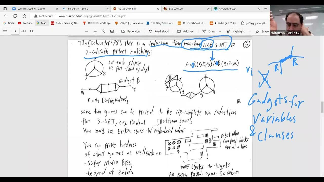 Lesson 7: Algorithmic Lower Bounds by Mohammad Hajiaghayi: Puzzle Problem NP-Hardness via 3-SAT ...