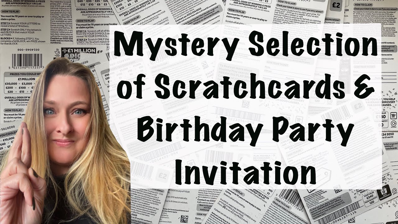 Mystery Scratch card selection & birthday party invitation! # ...