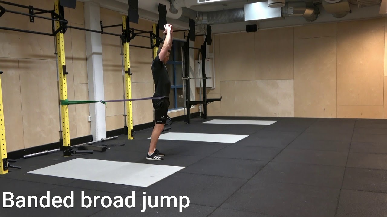 Banded Broad jump - YouTube