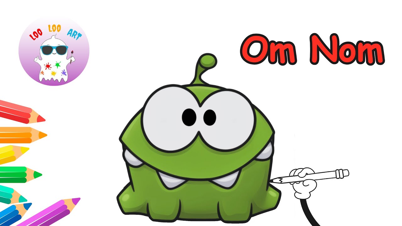 How to Draw Om Nom from Cut the Rope | Easy Step-by-Step Guide - YouTube