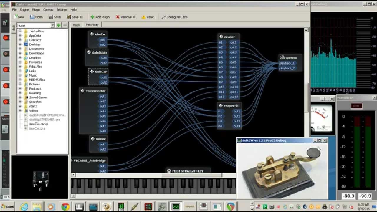 Morse Code QSO over the internet - software setup - config 16 - (all ...