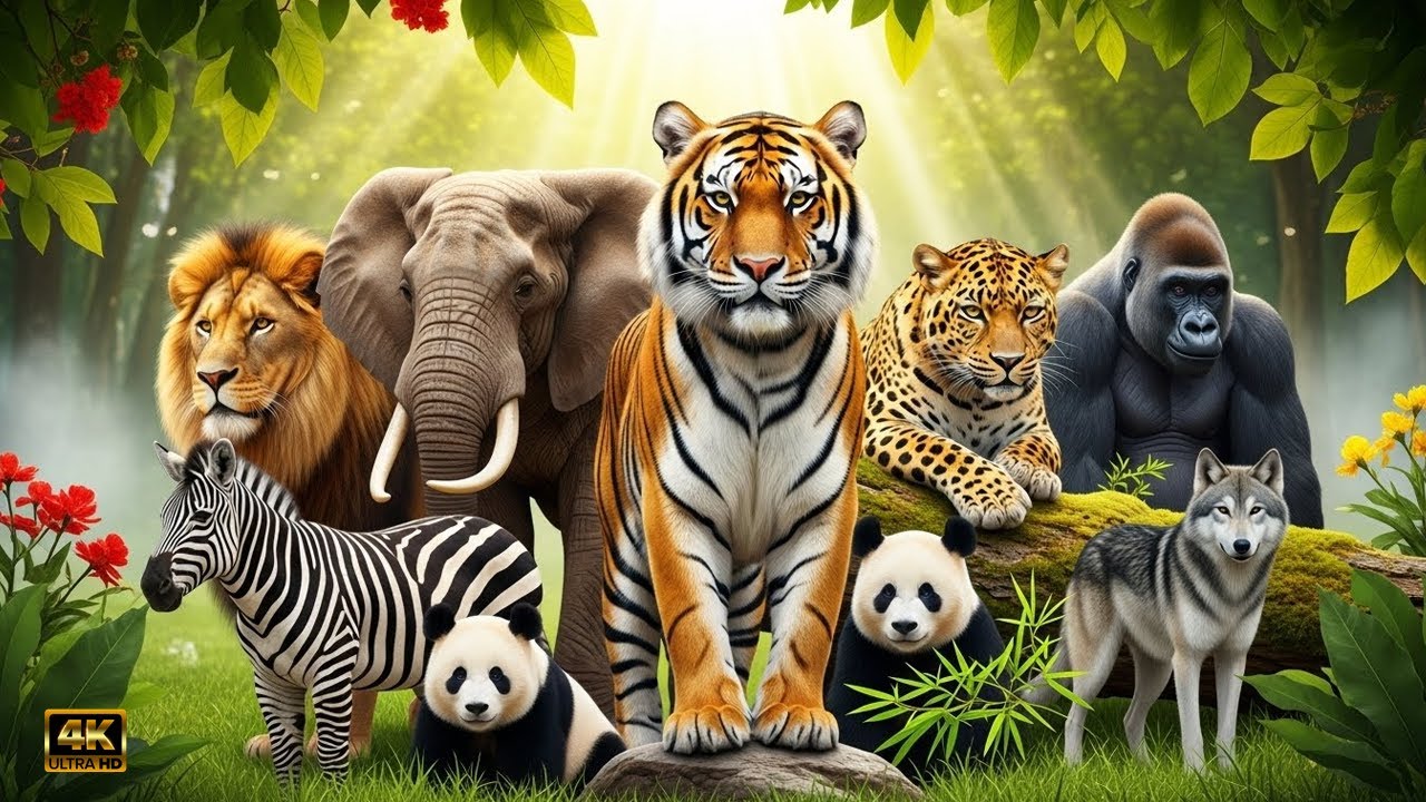 🌿Wildlife Ecology 4K: 126 Amazing Land Mammals | Cinematic Nature Film ...