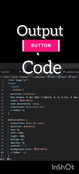 Button Animation In Html Css Coding Frontendcourse Webdevelopment Code Youtube