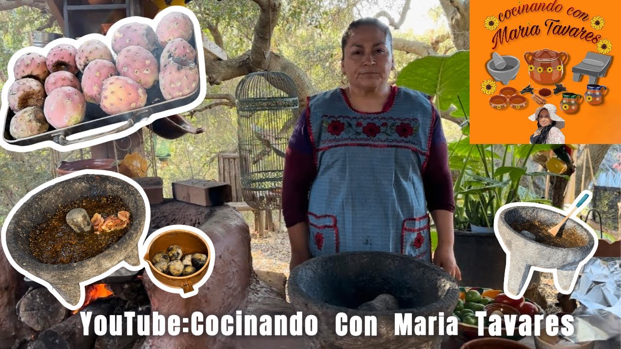 Chile Al Molcajete Con Xoconostle 🌶️🥵|| Cocinando Con Maria Tavares ...
