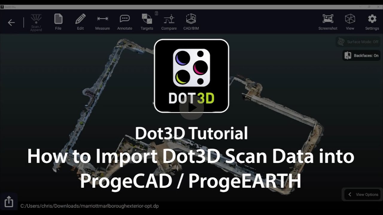 Dot3D to ProgeCAD | RCS/LAZ Import Workflow - YouTube