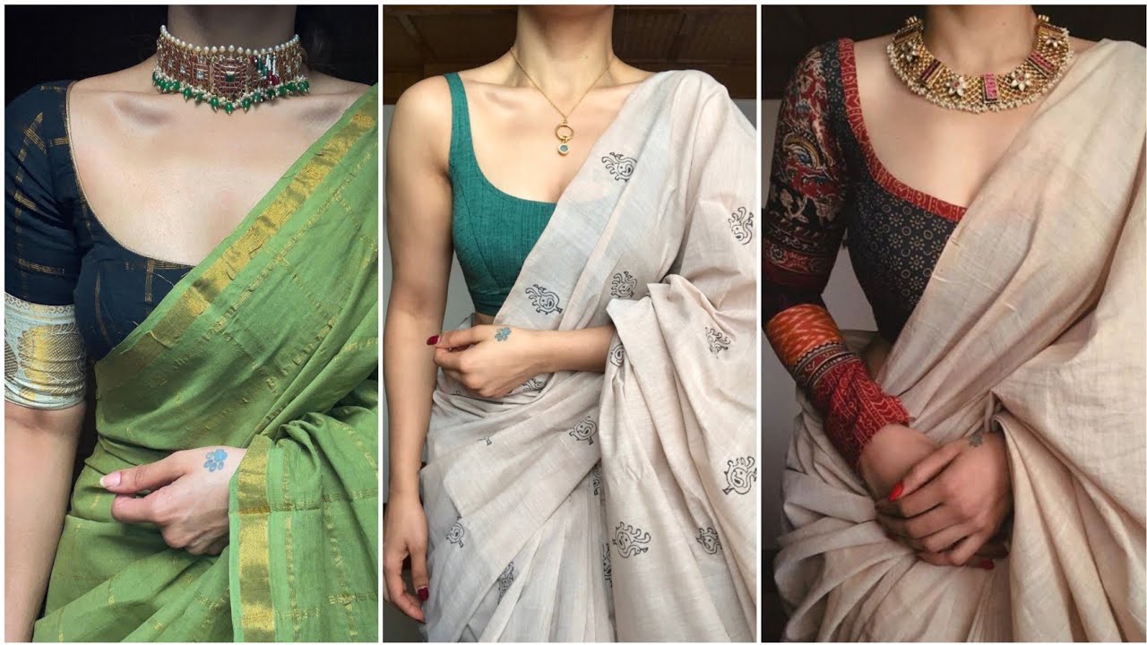 🌟Classy Front Neck Blouse Design| 🌹Stylish Front Neck Blouse Design ...