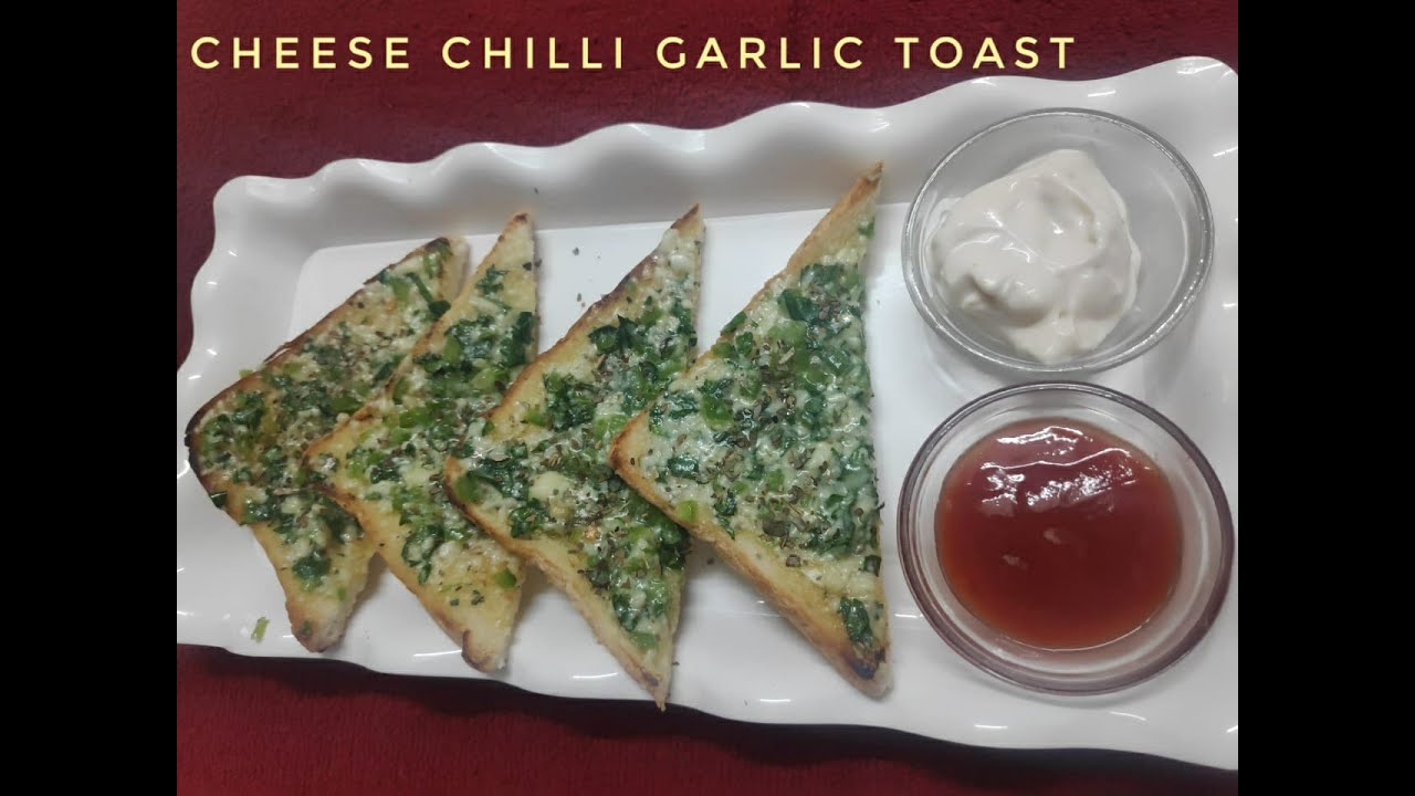 Cheese Chilli Garlic Toast Recipe | Garlic Chilli Cheese Toast | 5 Min ...