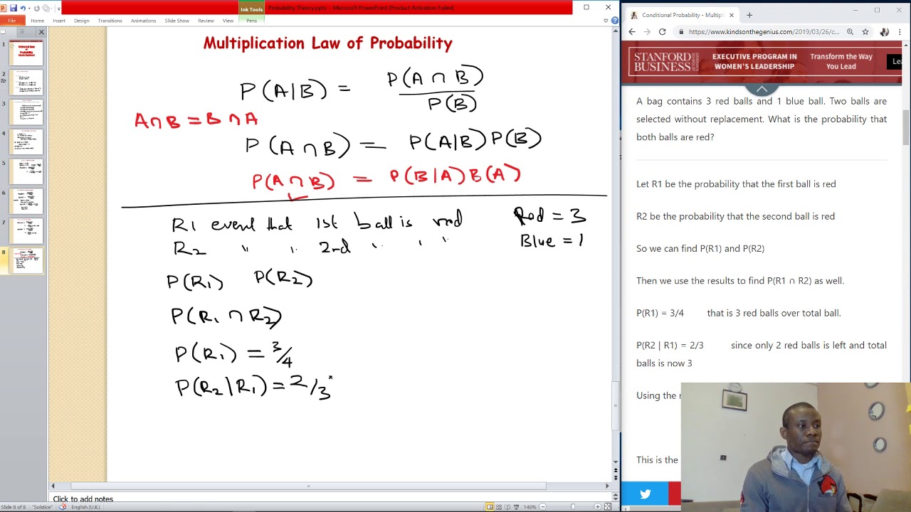 Probability Theory Tutorial 7 - Multiplication Law - YouTube