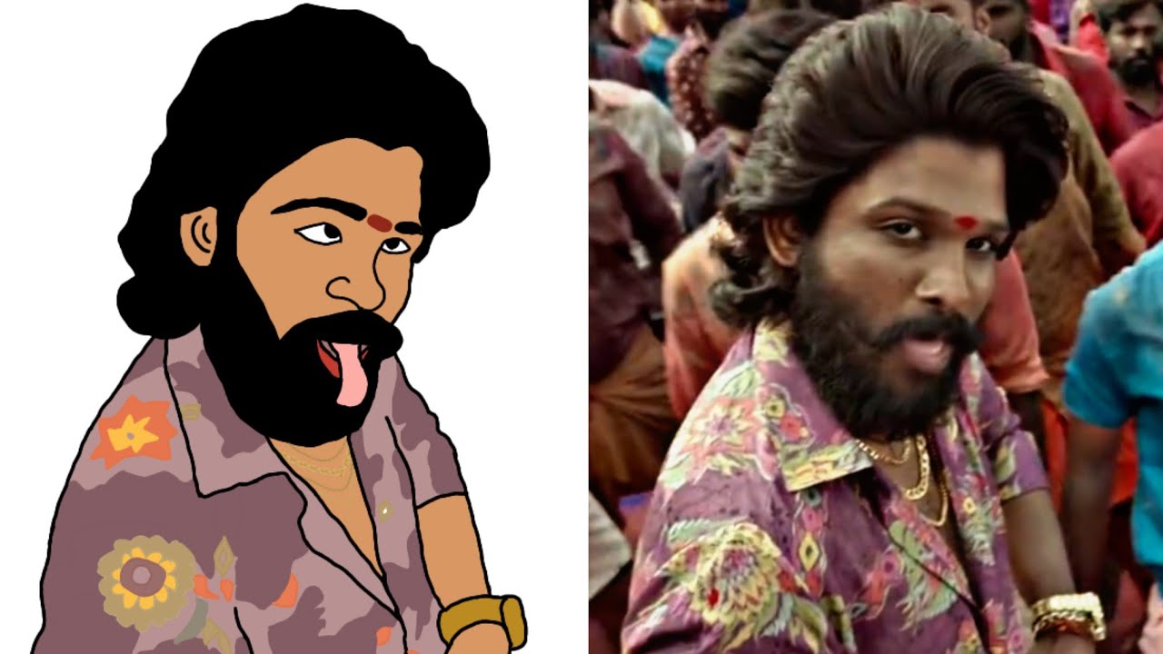 Pushpa - A Beta Ye Mera Adda Song - Funny Drawing Meme - Allu Arjun ...