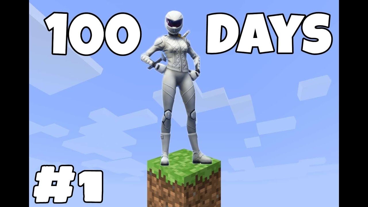 Ik Overleefde 100 Dagen In One Block Fortnite! - YouTube