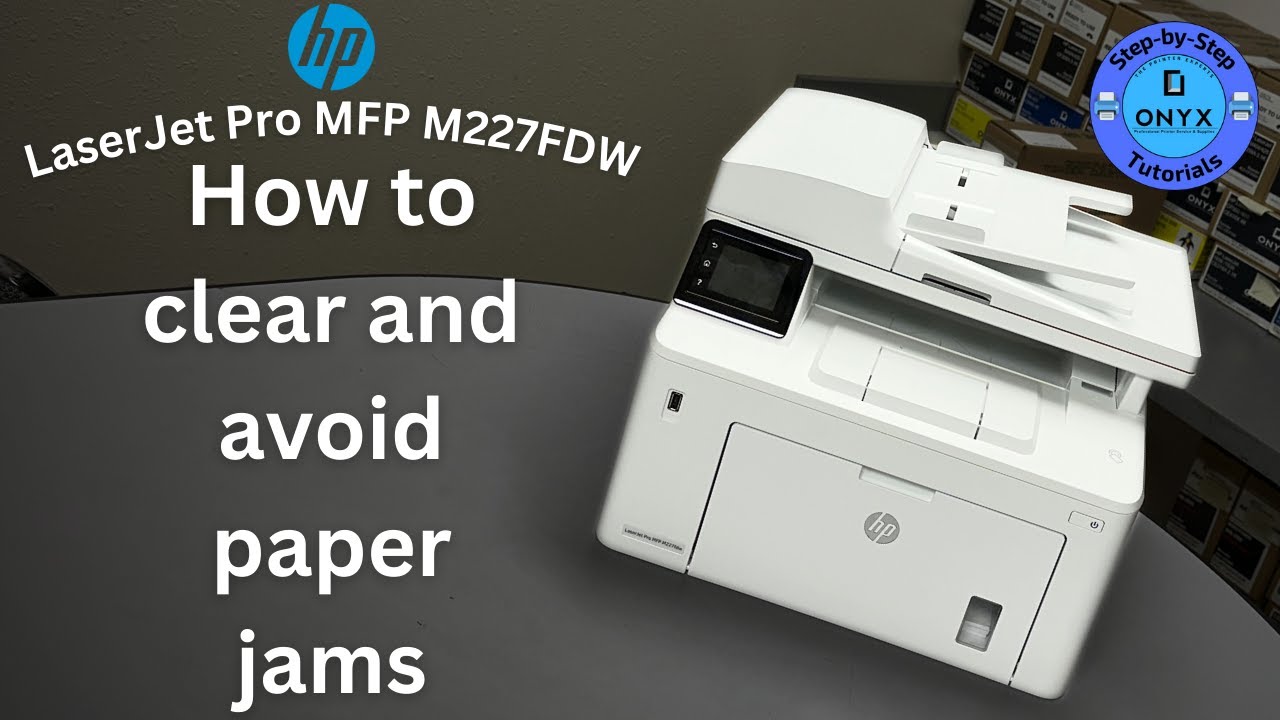 HP LaserJet Pro MFP M227 FDW | How To Clear & Avoid Paper Jams - YouTube