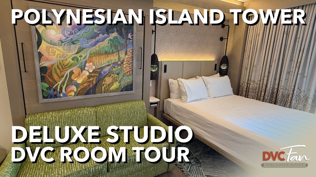 NEW Island Tower Deluxe Studio DVC Room Tour | Disney's Polynesian ...
