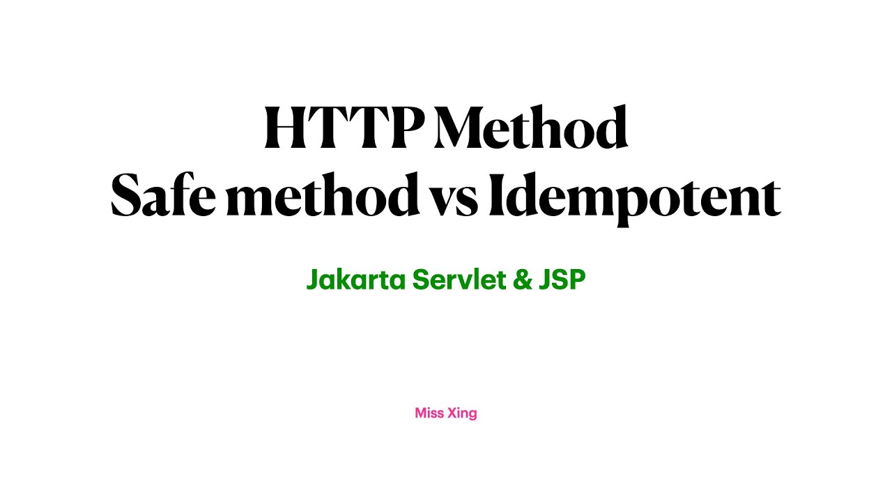 31 HTTP Method Safe Method Vs Idempotent YouTube 31-http-method-safe-method-vs-idempotent-youtube