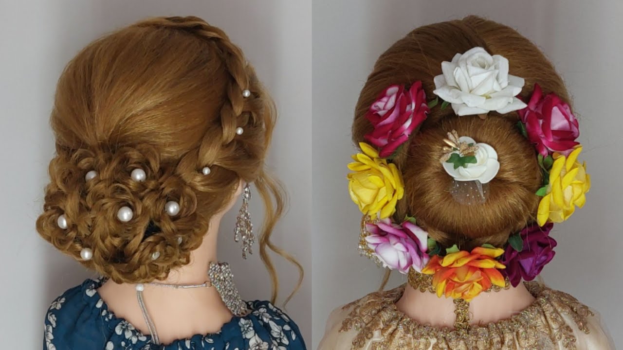 2 Simple Easy Juda/Bun Hairstyle For Saree/Lehenga/ Bridal | Hairstyle ...