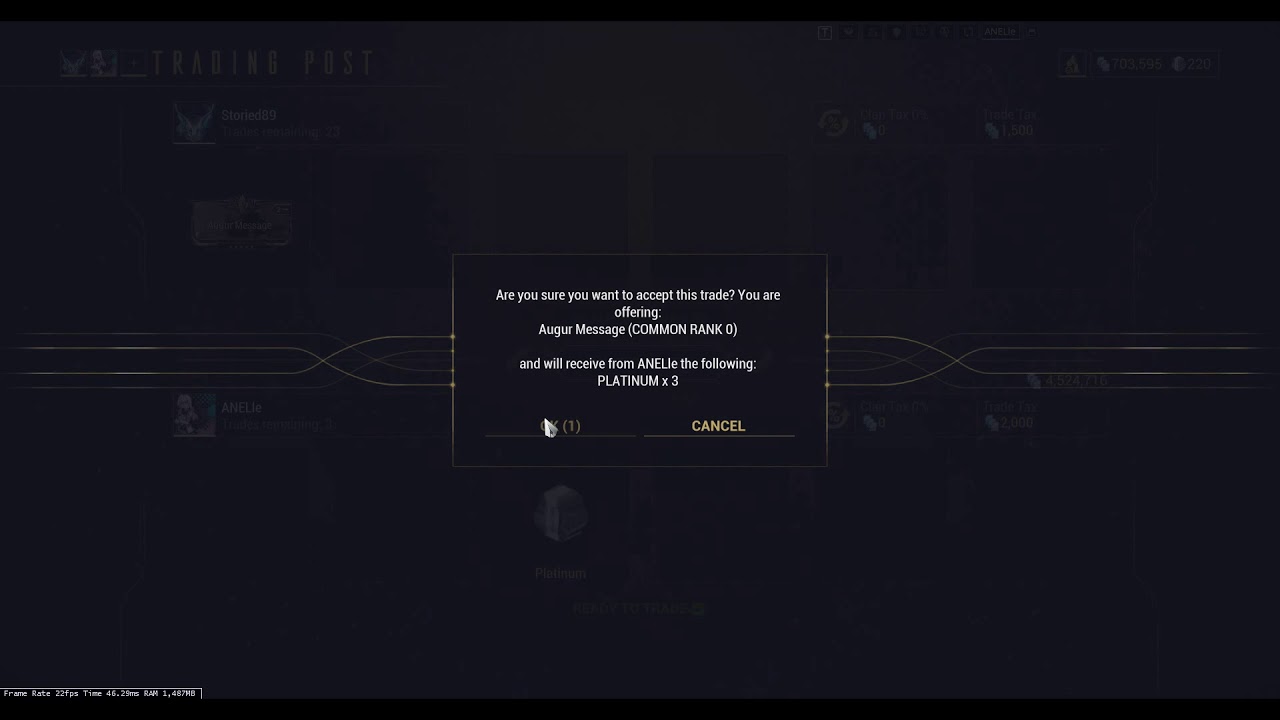 Warframe Trade №9 - Augur Message - YouTube