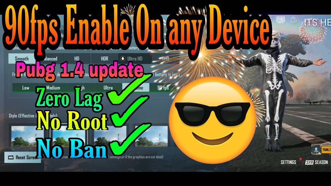 Pubg V1.4 90FPS+Ultra HD | How To Enable 90Fps in Any Device | Pubg ...