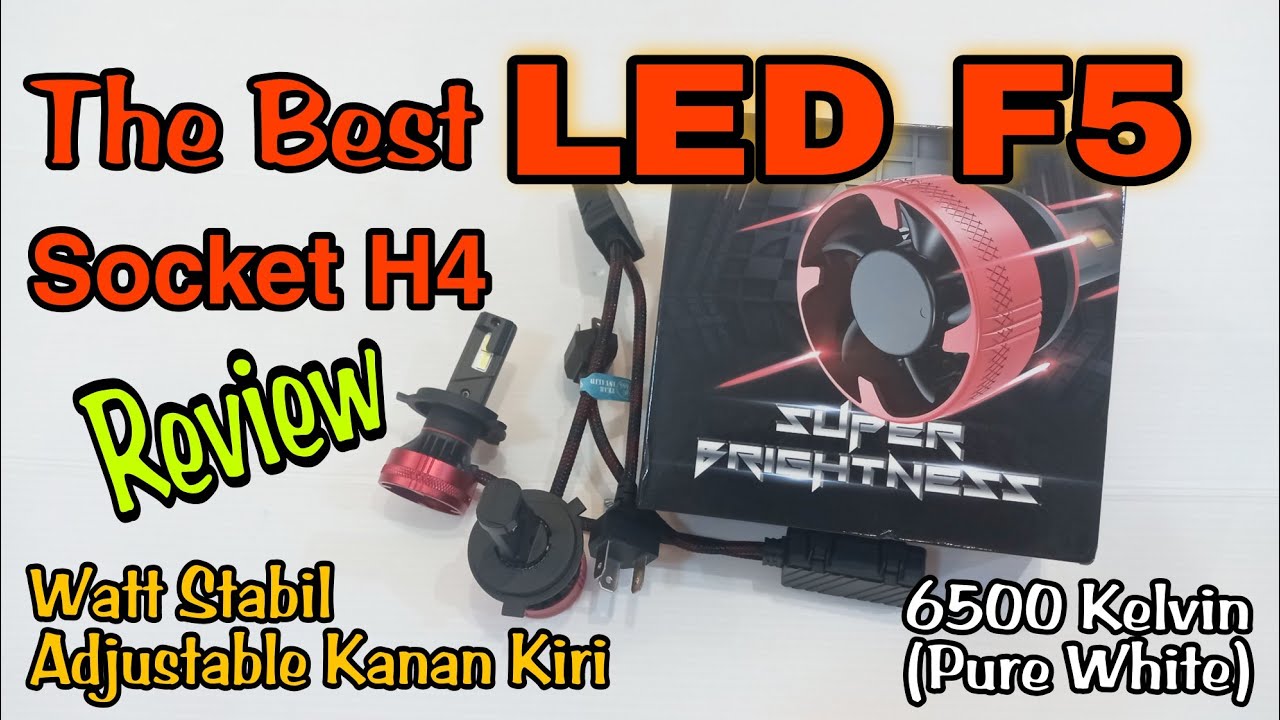 Review Led F5 Socket H4 - YouTube
