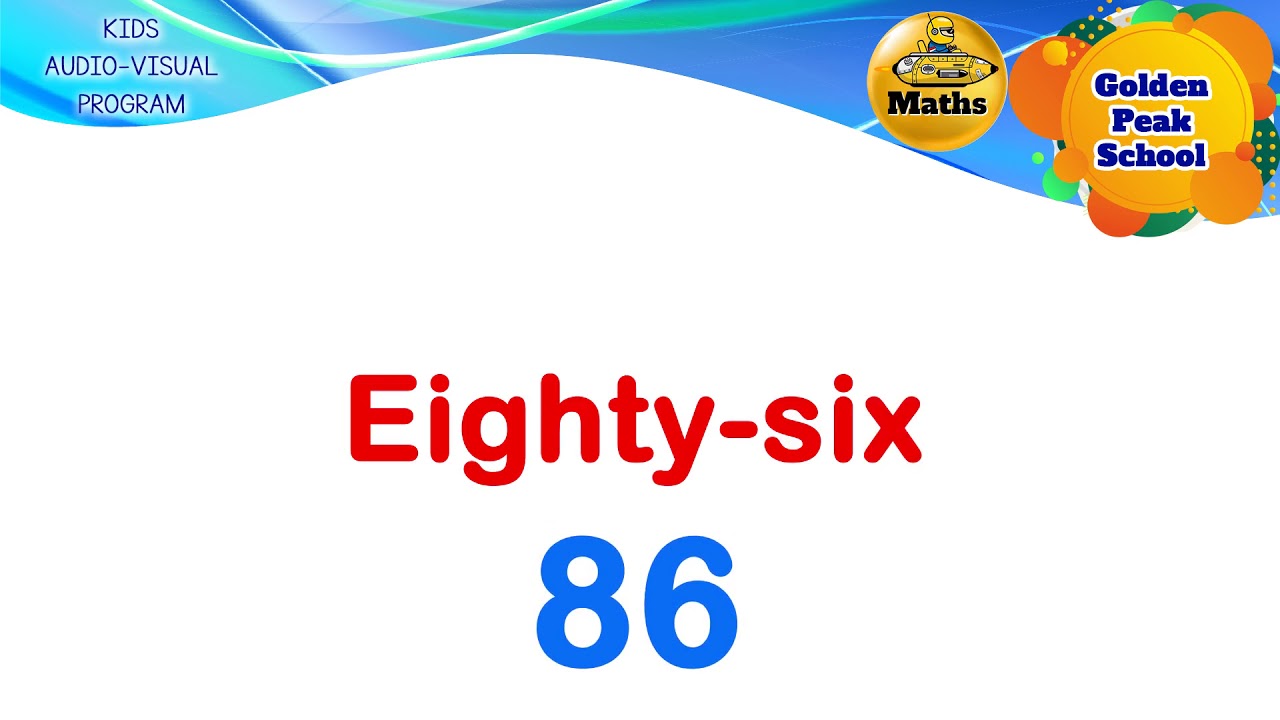 Maths Number Names 81 90 - YouTube