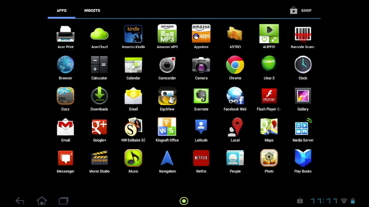 Iconia Android Tablets - Add and Remove Shortcuts and Widgets - YouTube