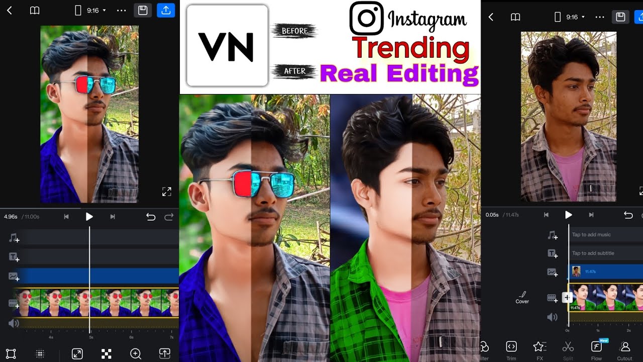 Trending Reel EdiTing करना सीख || New Instagram Trending Reel Editing ...