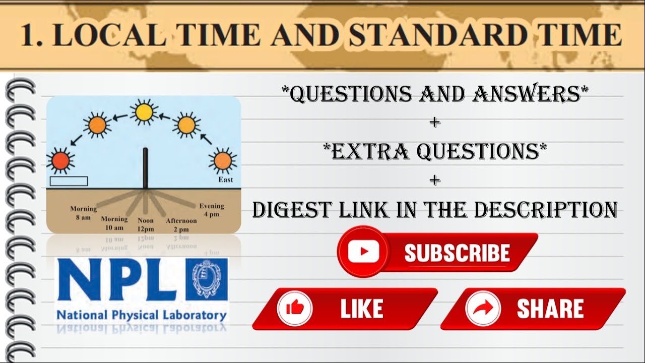 Std 8 Geography 1. Local Time and Standard Time Question Answers ...