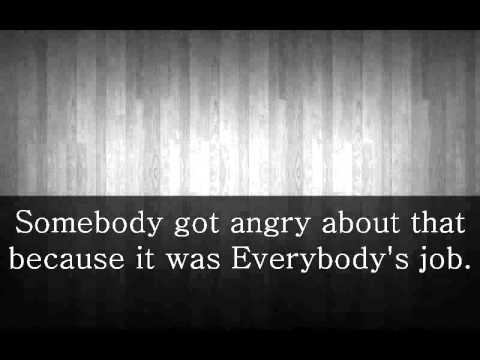 Somebody,anybody, everybody,Nobody - YouTube