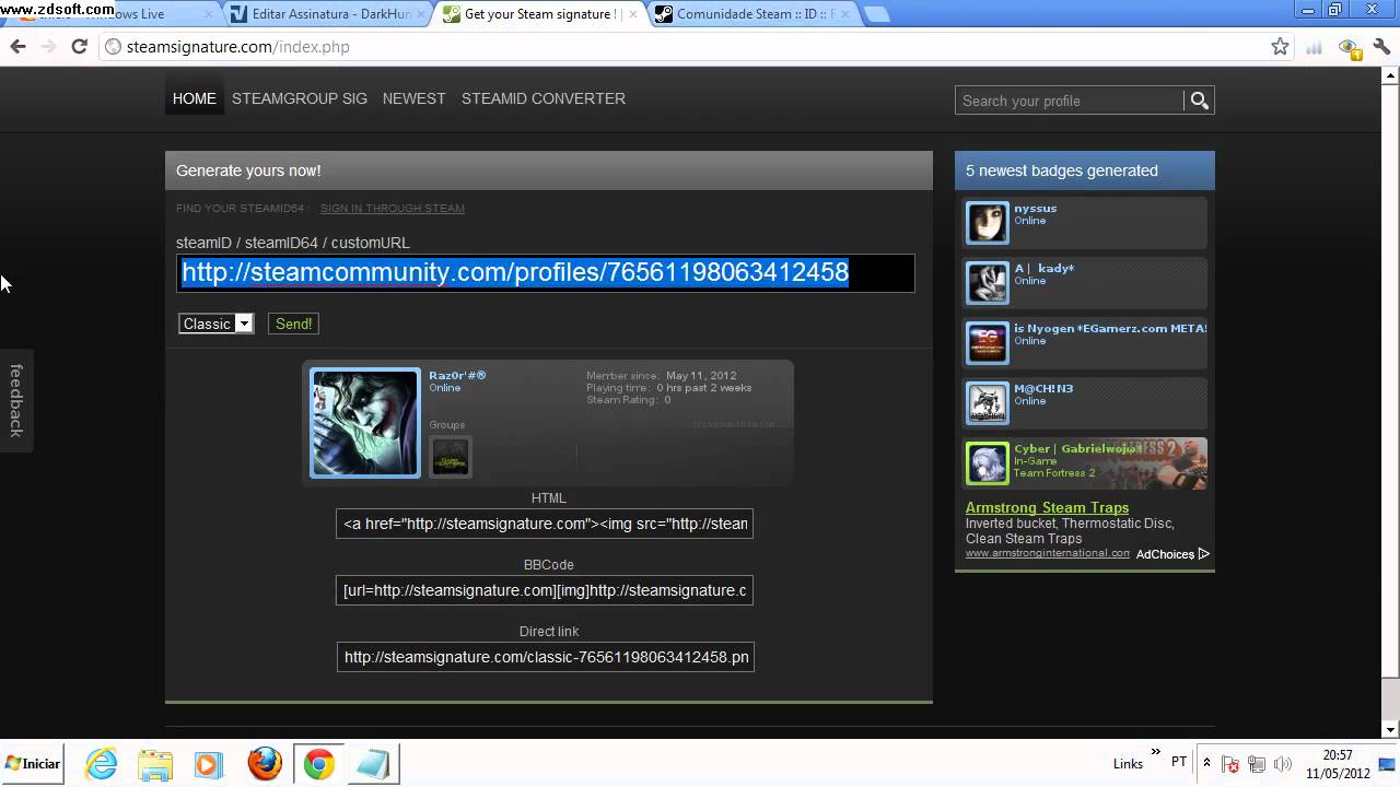 Tutorial Como Colocar Banner da STEAM - YouTube