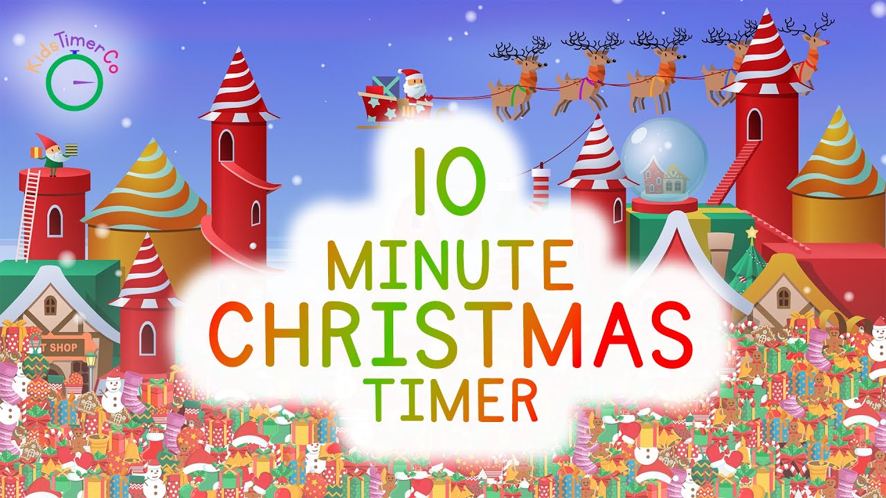 10 min Kids Christmas Timer, Visual Timer - YouTube