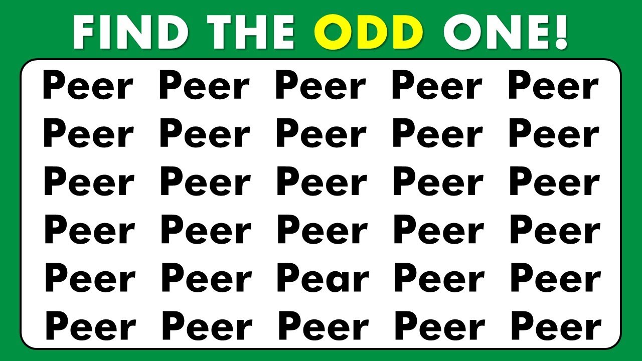 Can You Find The Odd Word Out? l Puzzle Quiz #challenge 20 - YouTube