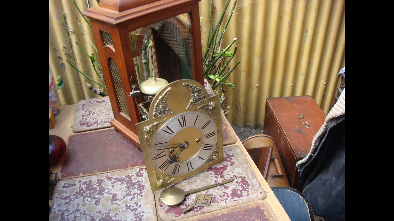 Vintage Antique Old Fusee striking Bracket Mantle Clock - YouTube