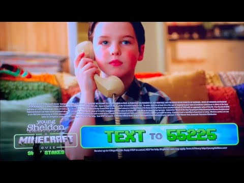 Young Sheldon Minecraft Movie Sweepstakes Commercial March 2025 - YouTube