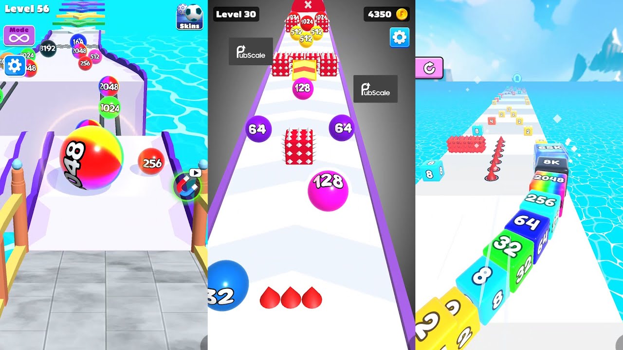 Numbers Ball Blend Challenge vs Number Ball vs Jelly Tube Run 3 in one ...
