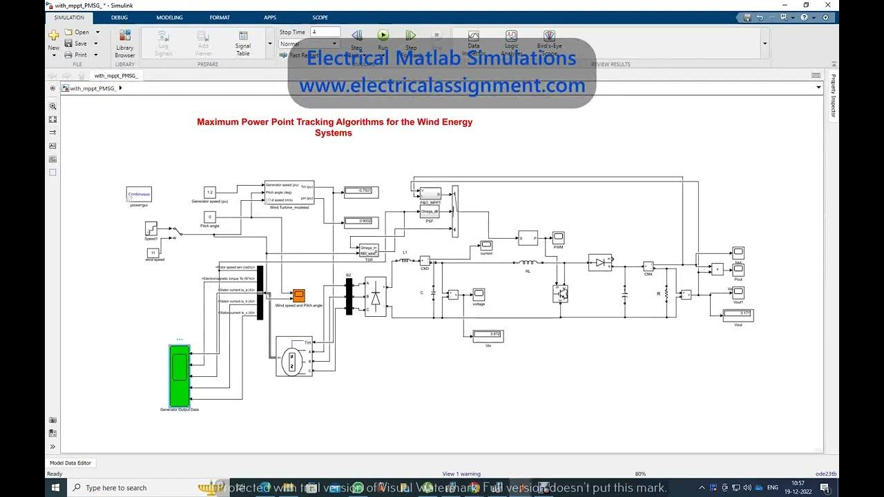 Maximum Power Point Tracking Algorithms for the Wind Energy systems matlab simulink MPPT - YouTube