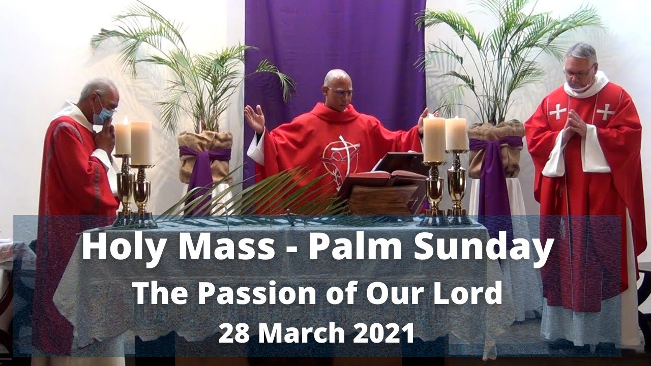 Holy Mass Sunday 28 March 2021 Palm Sunday of the Passion of the Lord ...